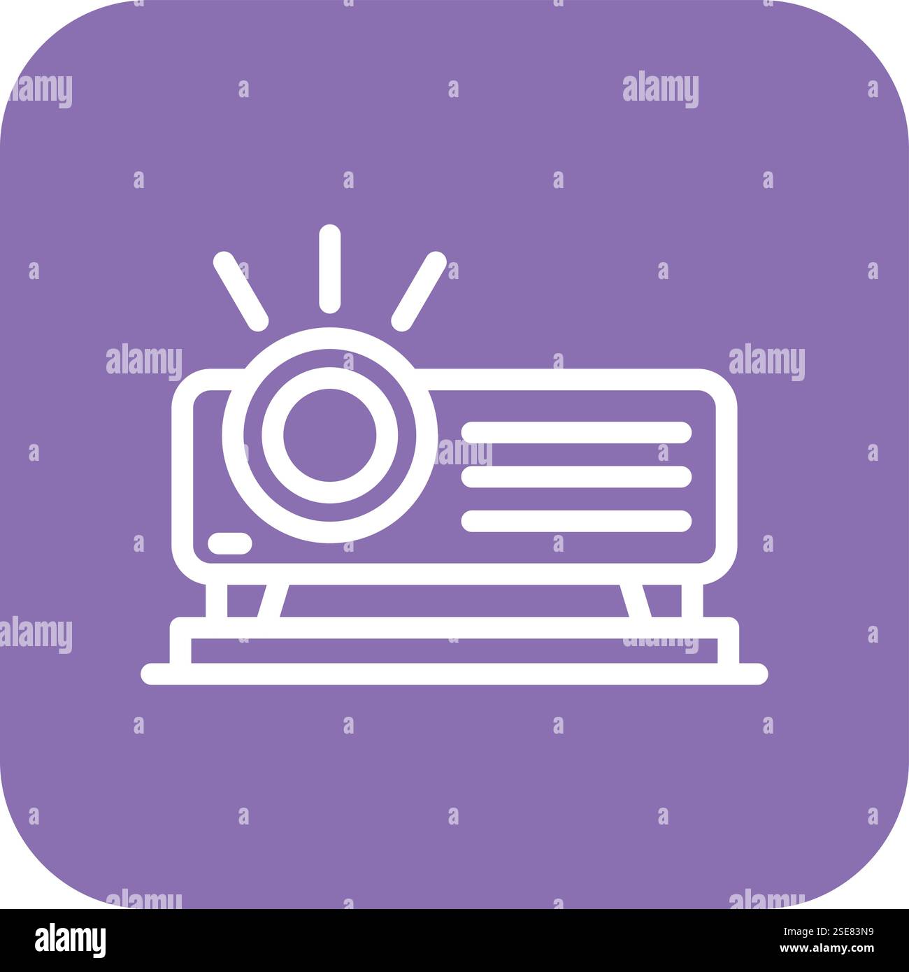 Projector Vector Icon Design Illustration Stock Vector Image & Art - Alamy