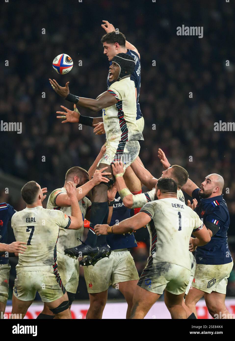 London, UK. 08th Feb, 2025. England v France - Six Nations Championship ...