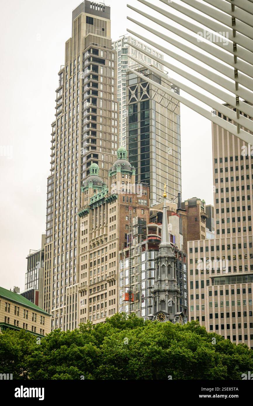 A blend of historic buildings and modern skyscrapers showcases the ...