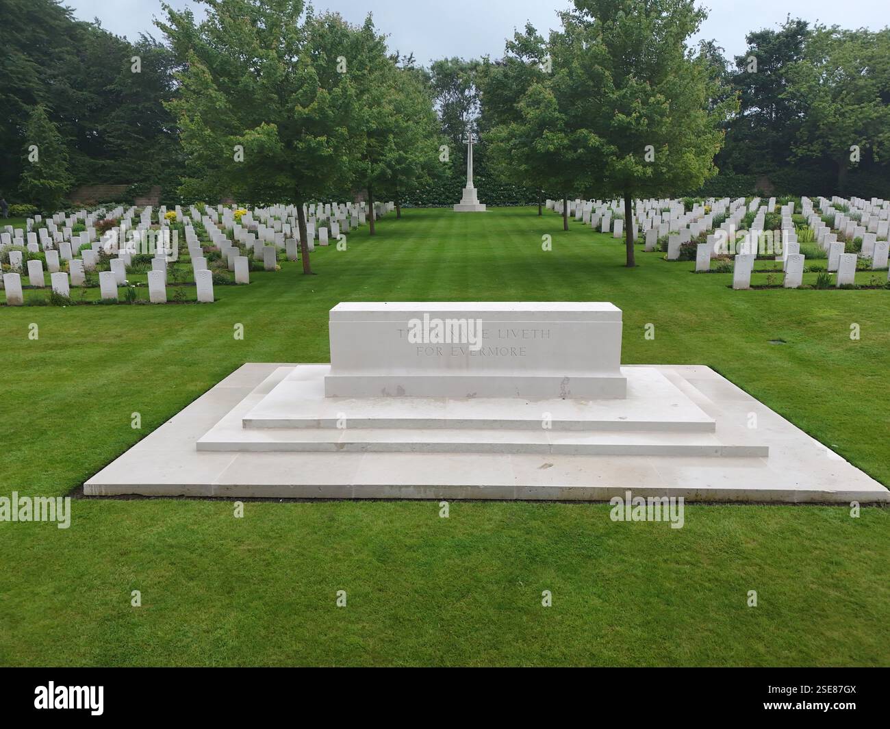 Stonefall Cemetery Harrogate. Commonwealth War Graves and Chapel Stock ...
