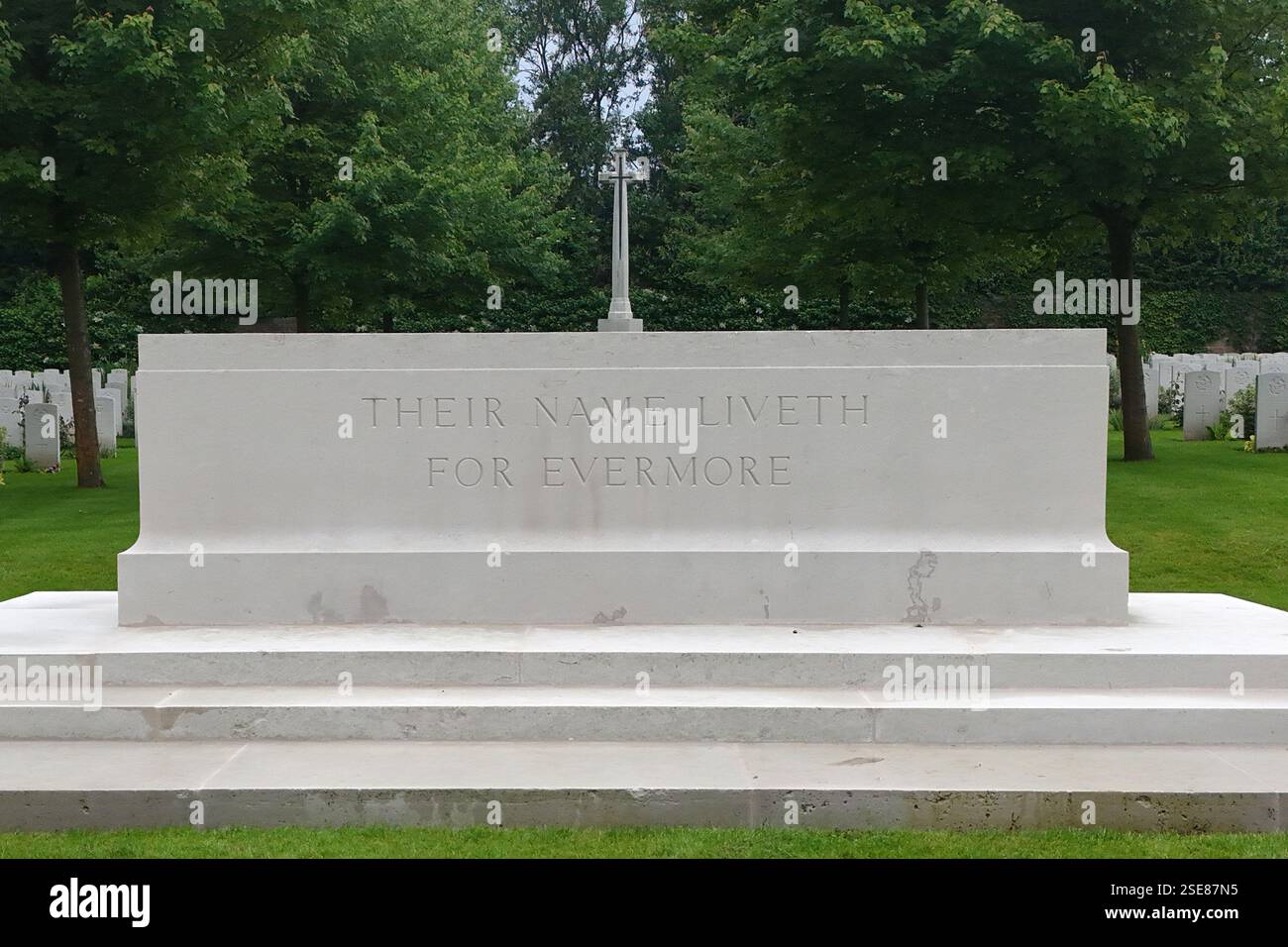 Stonefall Cemetery Harrogate. Commonwealth War Graves and Chapel Stock ...