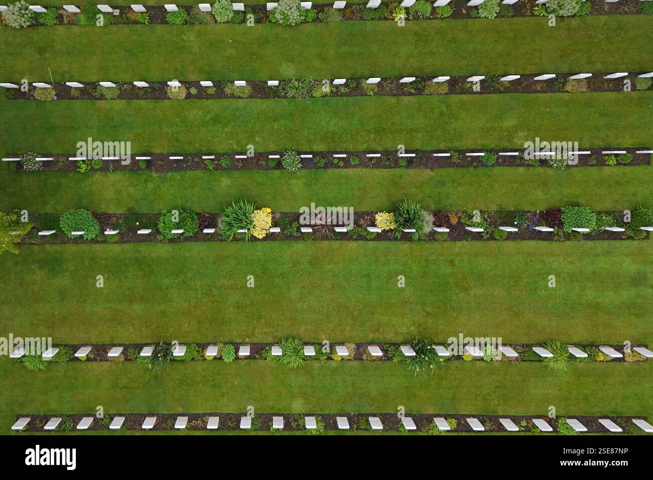 aerial view of Stonefall Cemetery Harrogate. Commonwealth War Graves ...