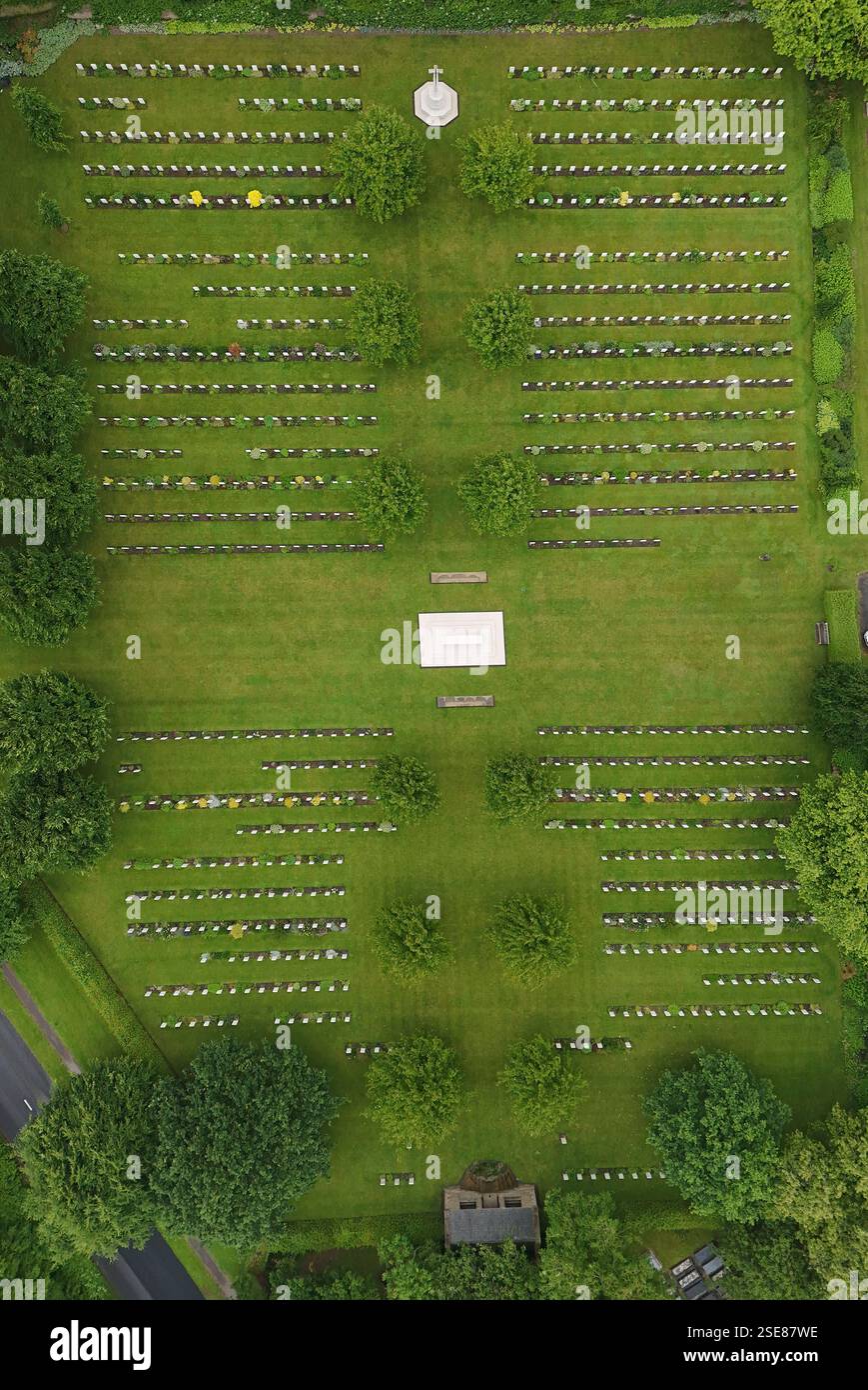 aerial view of Stonefall Cemetery Harrogate. Commonwealth War Graves ...