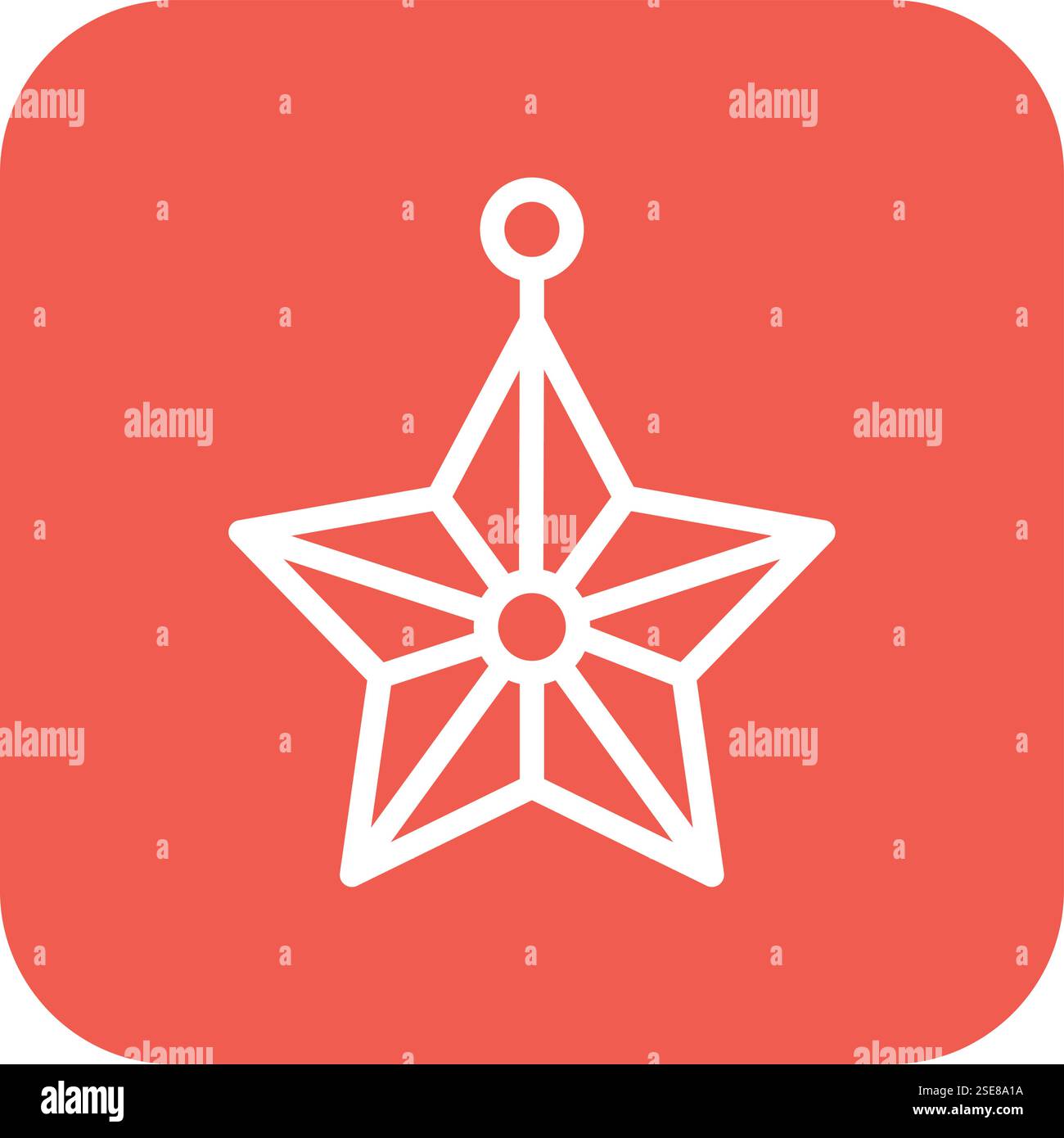 Christmas star icon monochrome Stock Vector Images - Alamy