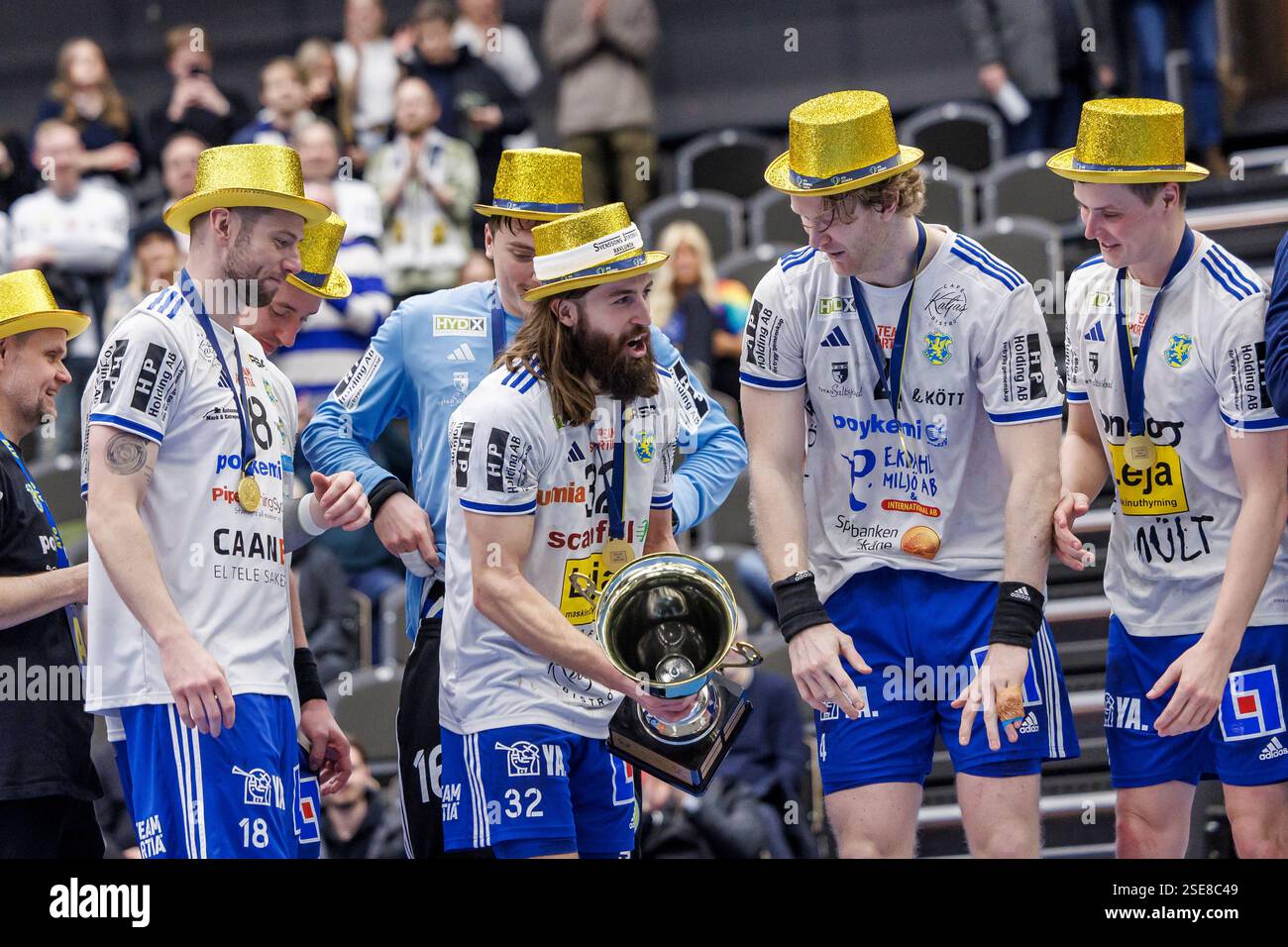 Halmstad, Sverige. 08th Feb, 2025. 250208 Ystad IFs Julius Lindskog ...