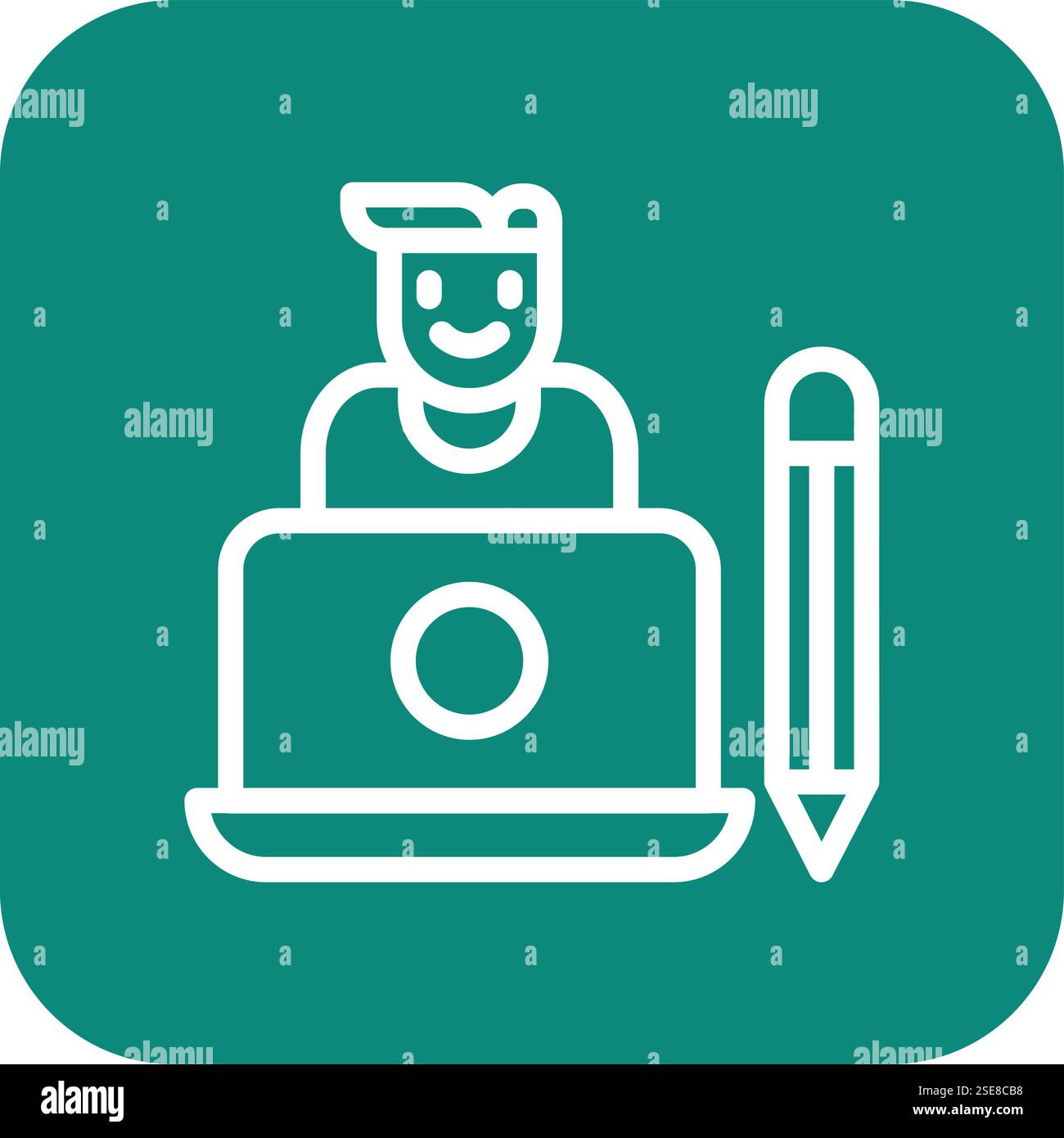 Graphic designer Vector Icon Design Illustration Stock Vector Image ...