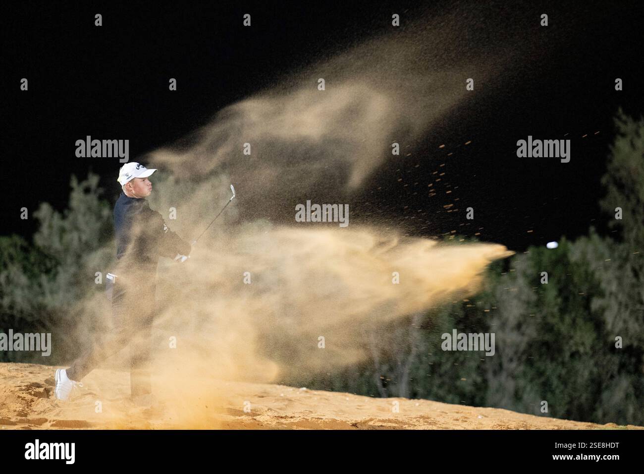 Caleb Surratt of Legion XIII hits his shot on the sixth hole during the ...
