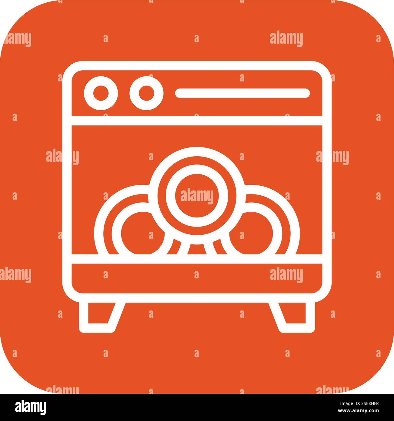 Dishwasher icon in outline Stock Vector Images - Alamy