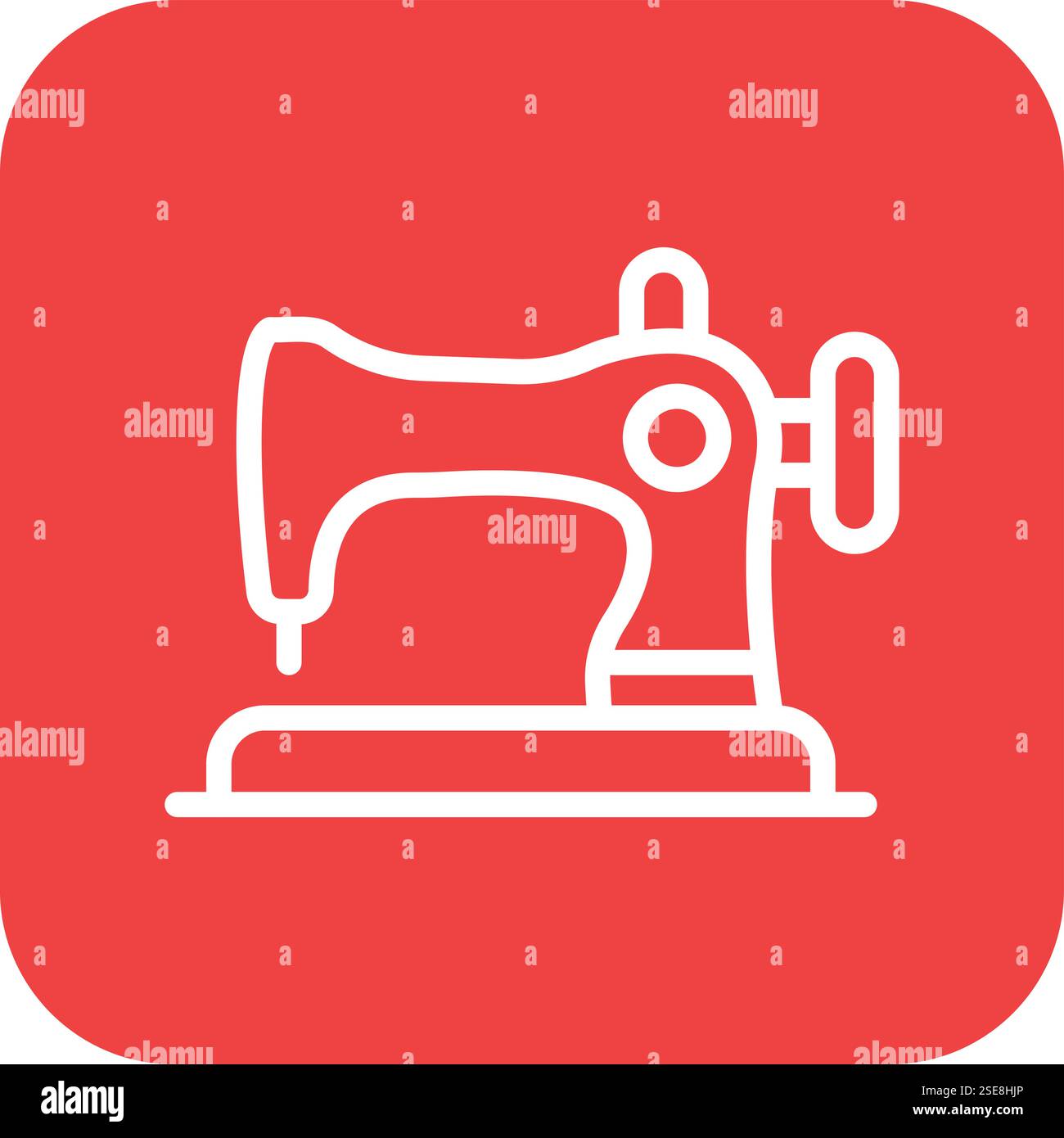 Sewing Machine Vector Icon Design Illustration Stock Vector Image & Art ...