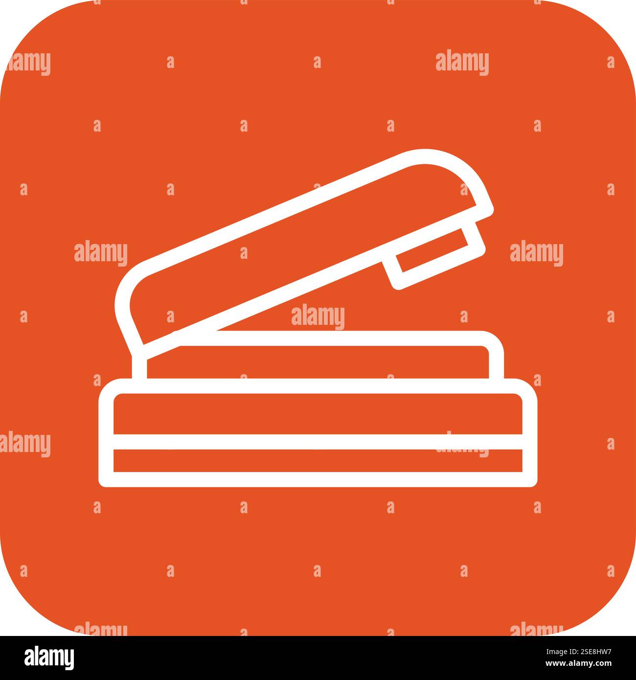 Stapler outline flat icon Stock Vector Images - Alamy