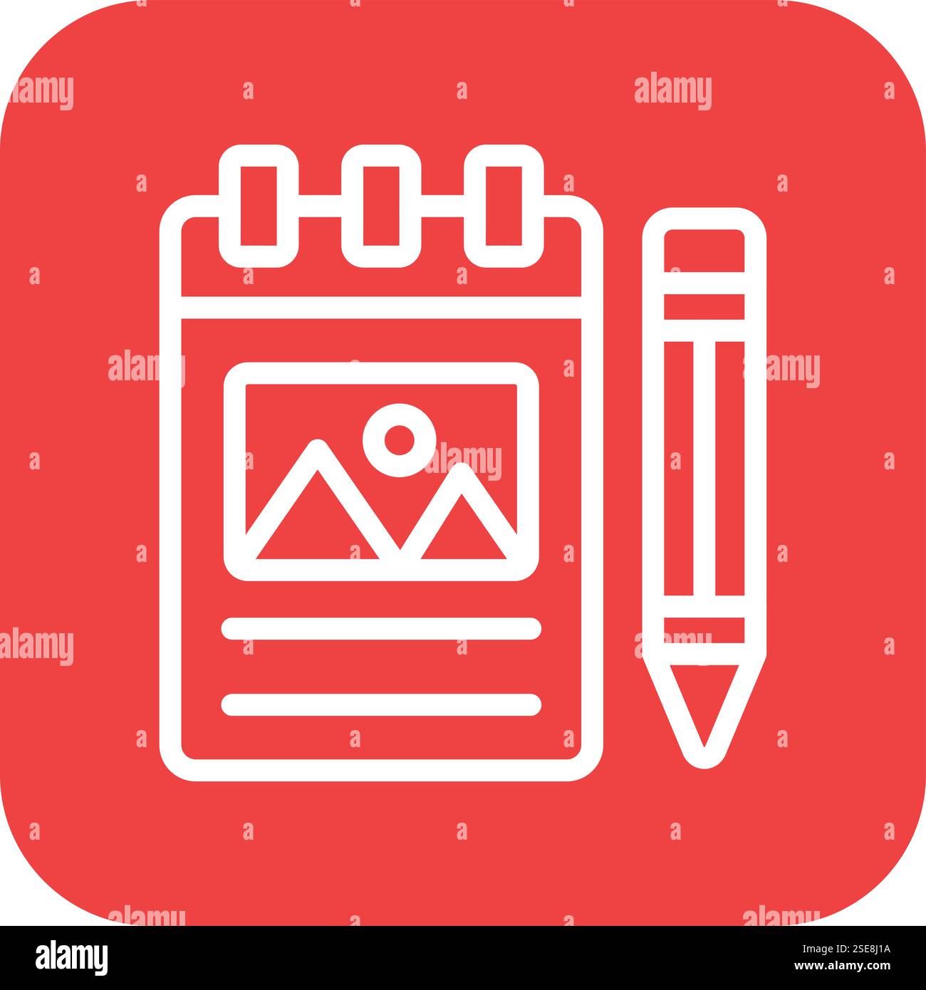 Icon notebook sketchbook Cut Out Stock Images & Pictures - Alamy