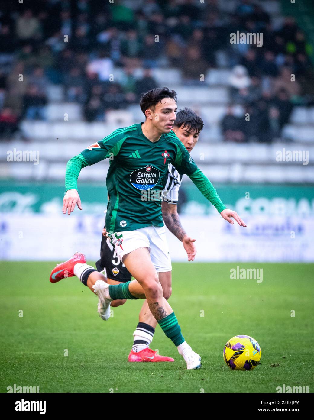 Ferrol, Spain. 08 February, 2025. Liga Hypermotion, Racing Club Ferrol vs CD Castellon. Naim ...