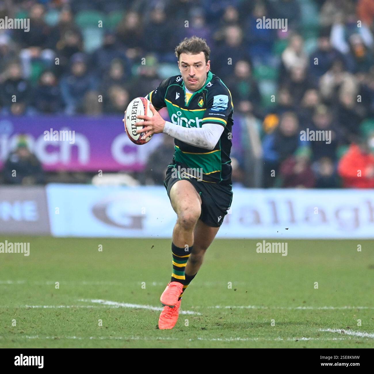 Northampton ENGLAND - : Northampton James Ramm in action during the ...