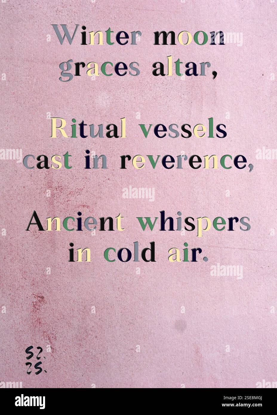 Winter moon graces altar, Ritual vessels cast in reverence, Ancient ...