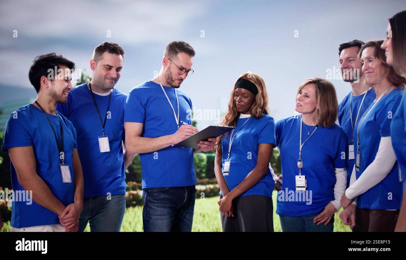 Celebrating Workers' Unity Among Multiracial Team in Outdoor Community ...