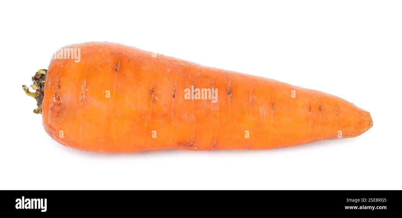 One fresh carrot isolated on white. Root vegetable Stock Photo - Alamy