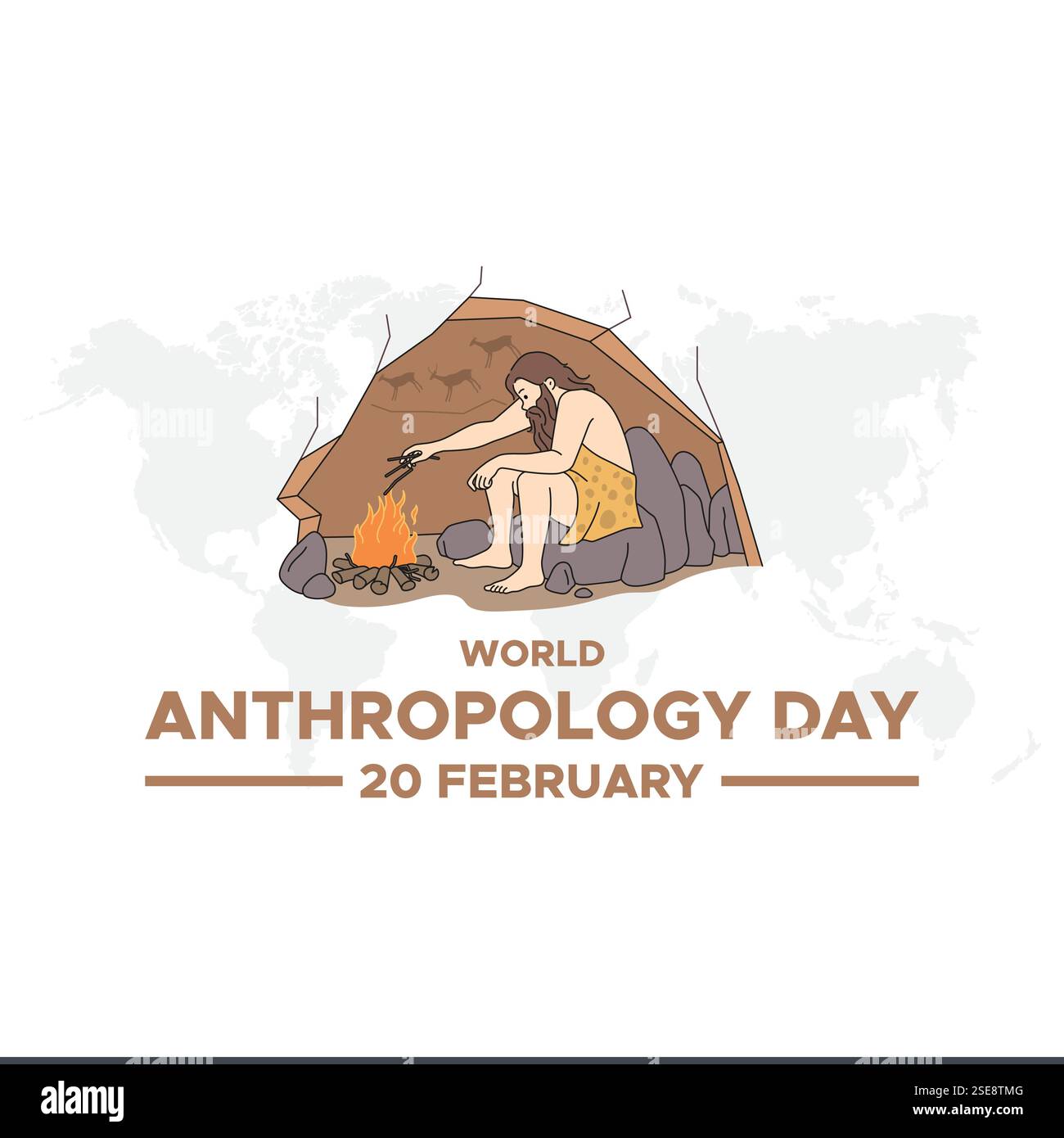 World anthropology day Background Template design for Poster or Banner ...