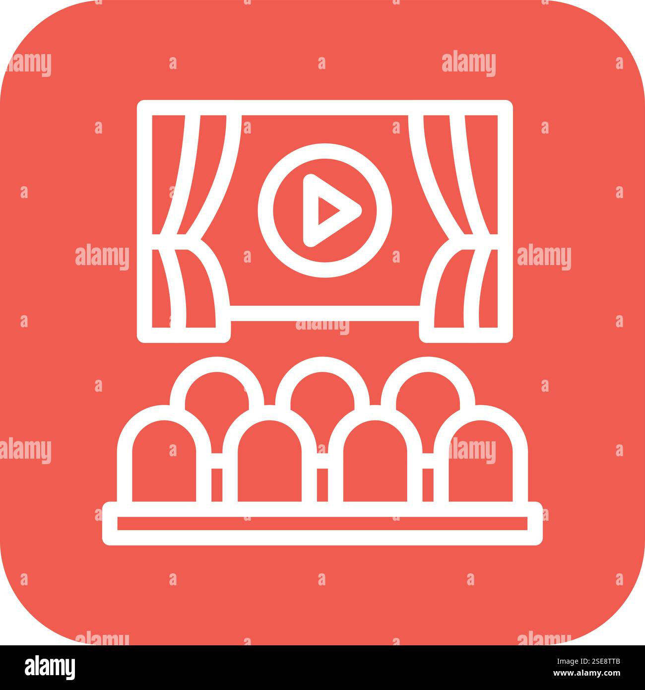 Cinema Vector Icon Design Illustration Stock Vector Image & Art - Alamy