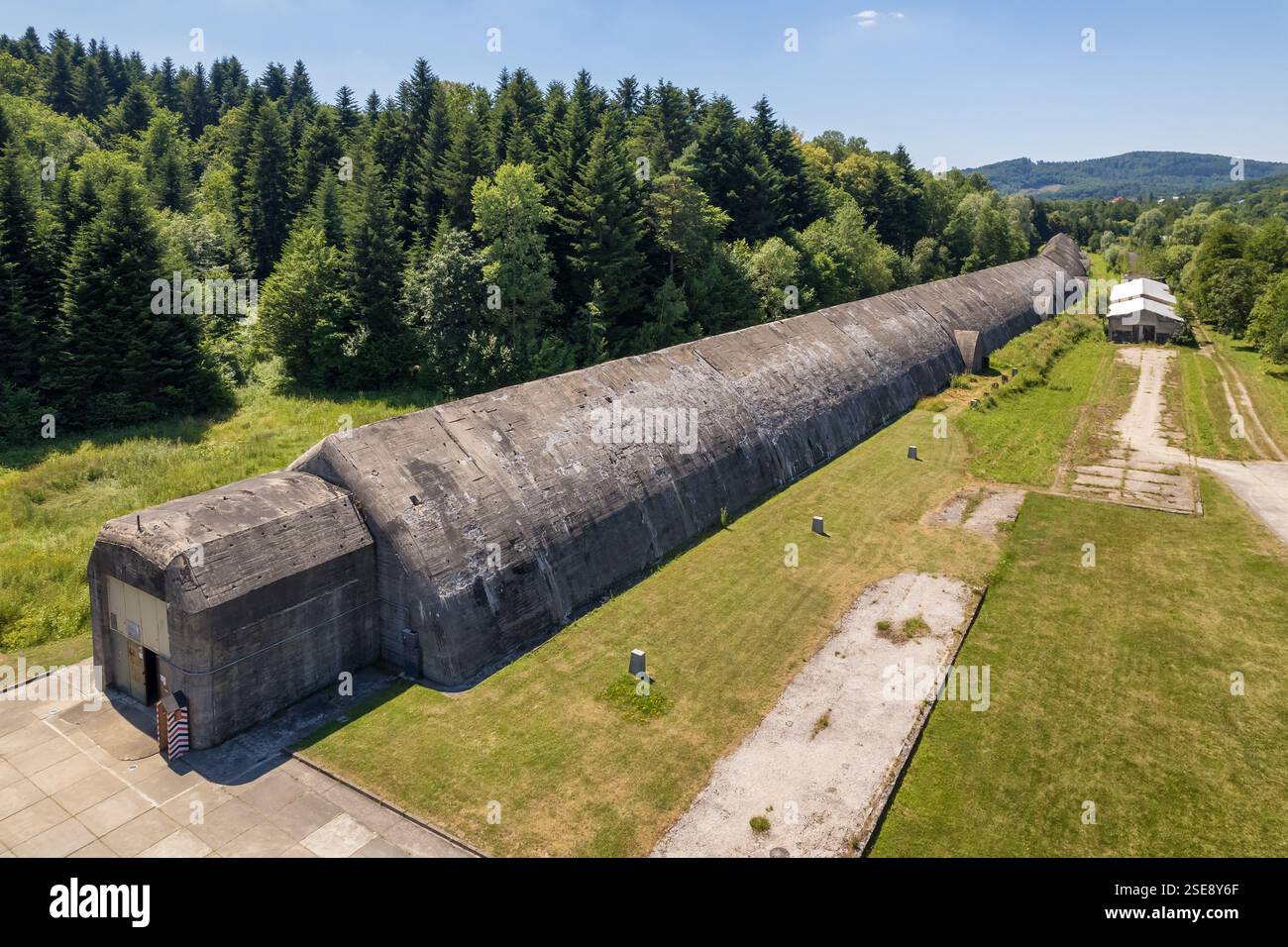 Aerial view of the The Stepina Train Bunker for Hitler own command ...