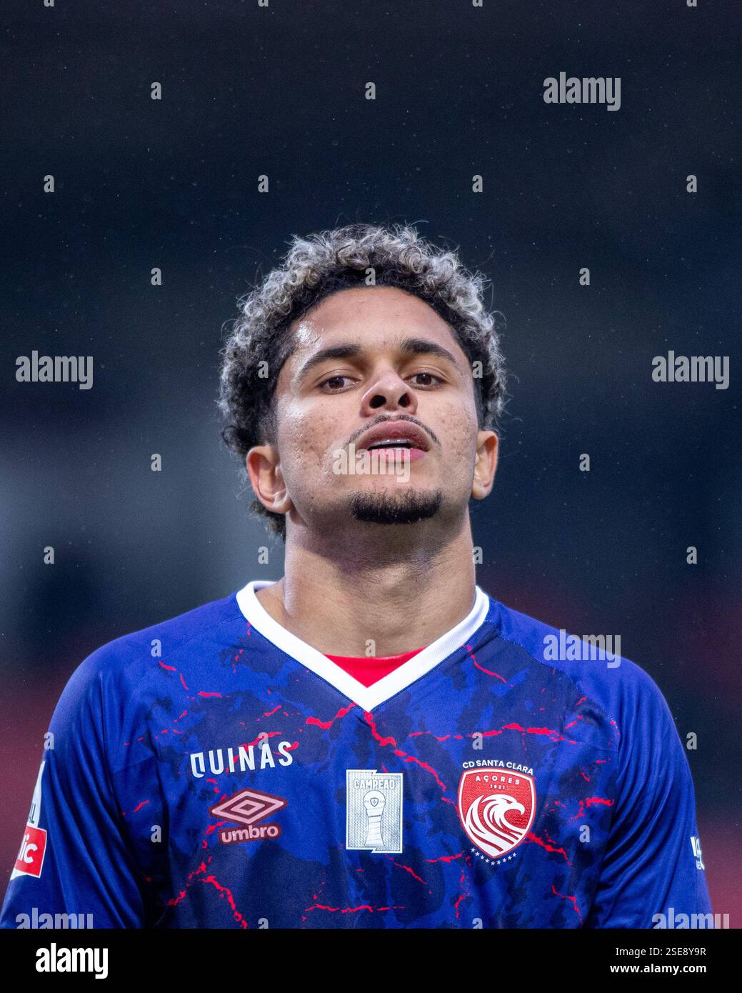 Vila Das Aves, Guimaraes, Portugal. 8th Feb, 2025. GABRIEL SILVA from Santa Clara seen during ...