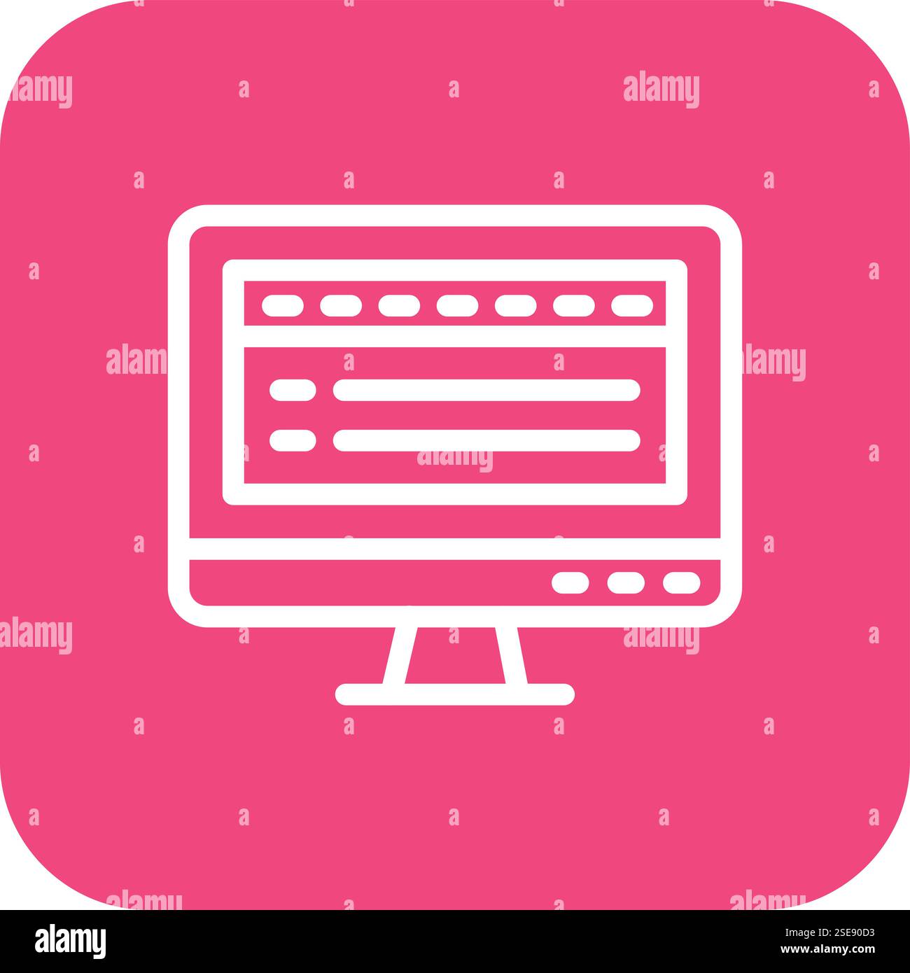 Display icon outline vector hi-res stock photography and images - Alamy