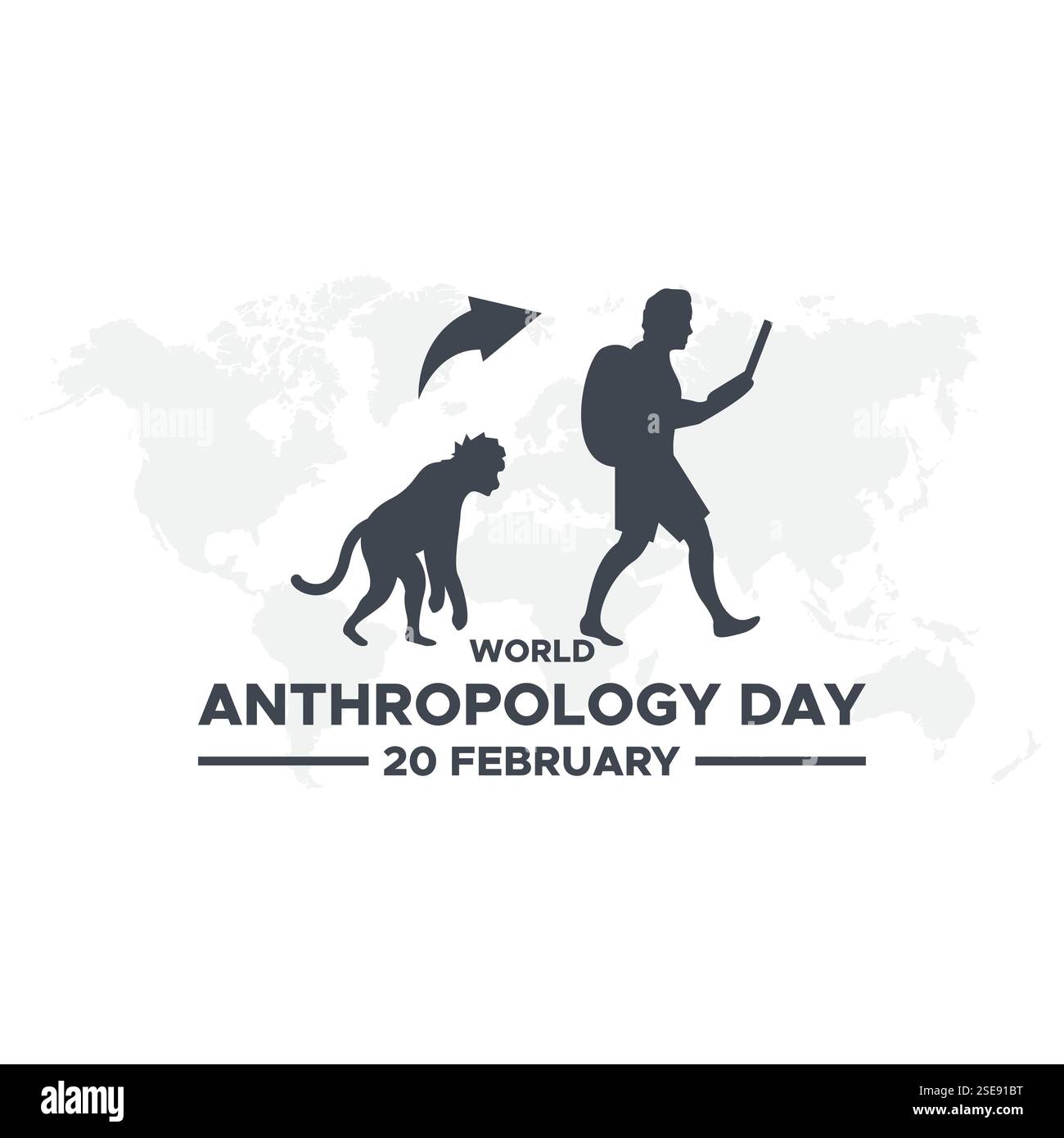 World anthropology day Background Template design for Poster or Banner ...