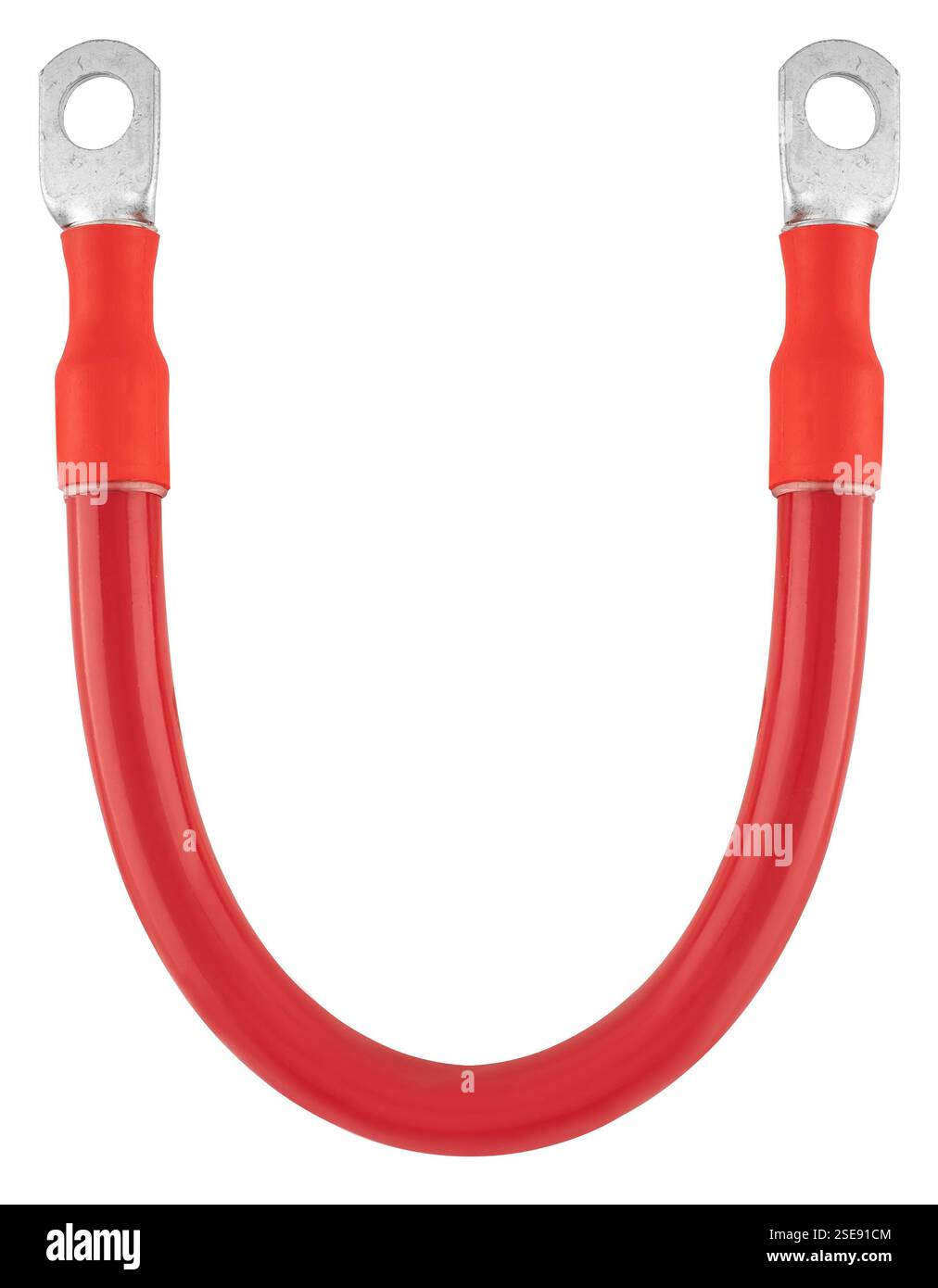 Connecting wire with terminals for the battery Stock Photo - Alamy