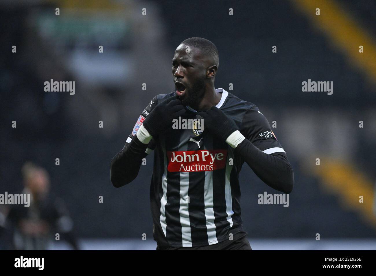 Meadow Lane, Nottingham on Saturday 8th February 2025. Alassana Jatta ...
