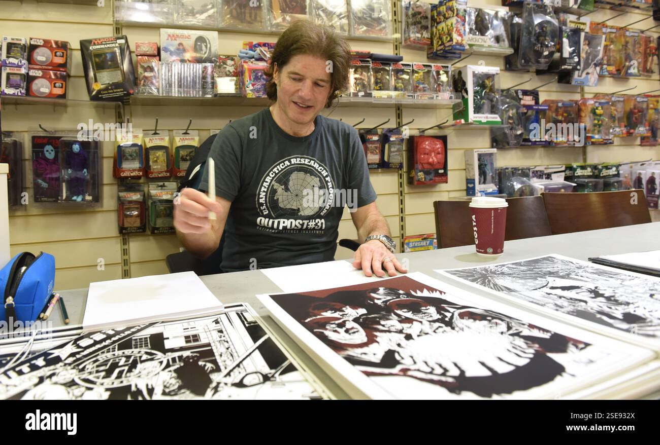 British comic-strip artist Charlie Adlard artist known for his work on ...