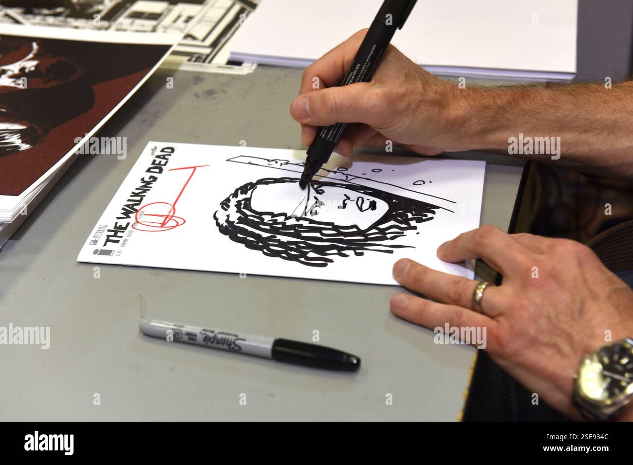 British comic-strip artist Charlie Adlard artist known for his work on ...