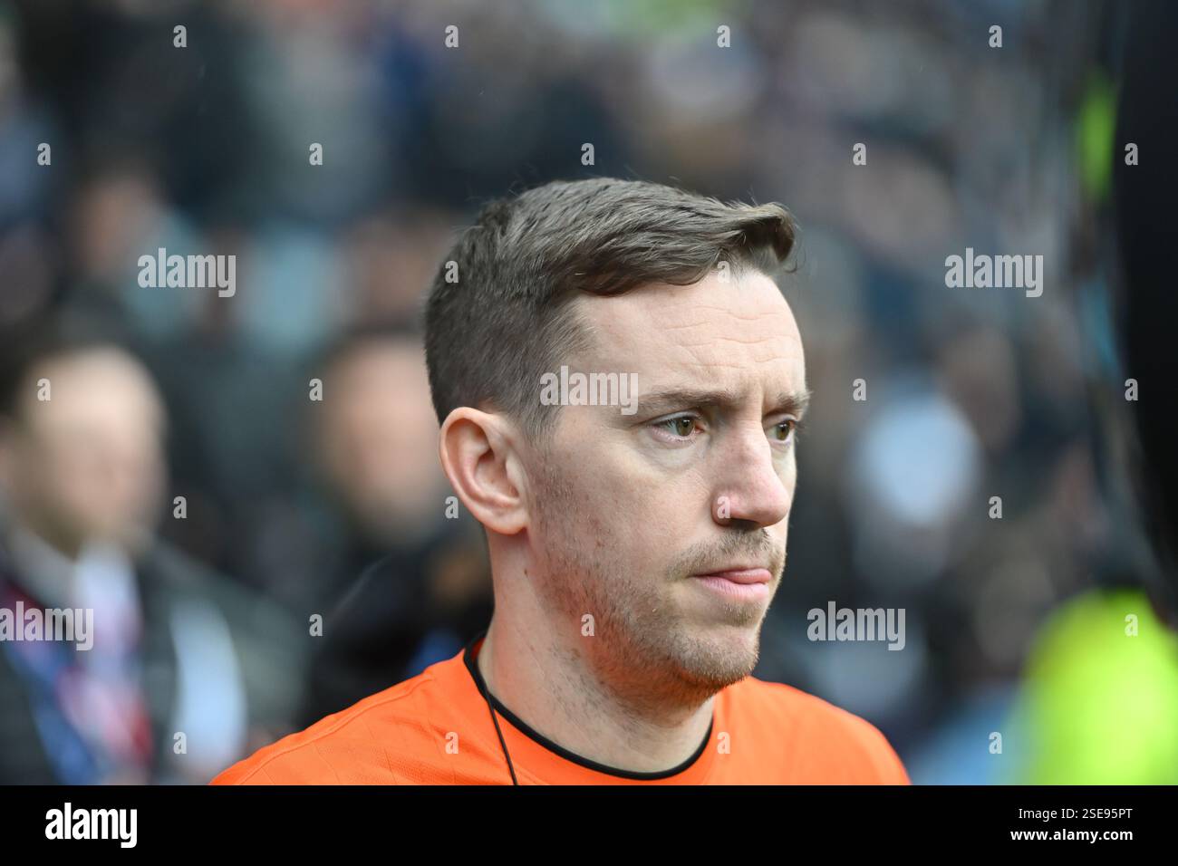 Coventry, UK. 8th February 2025. Referee Ben Toner (Match referee ...