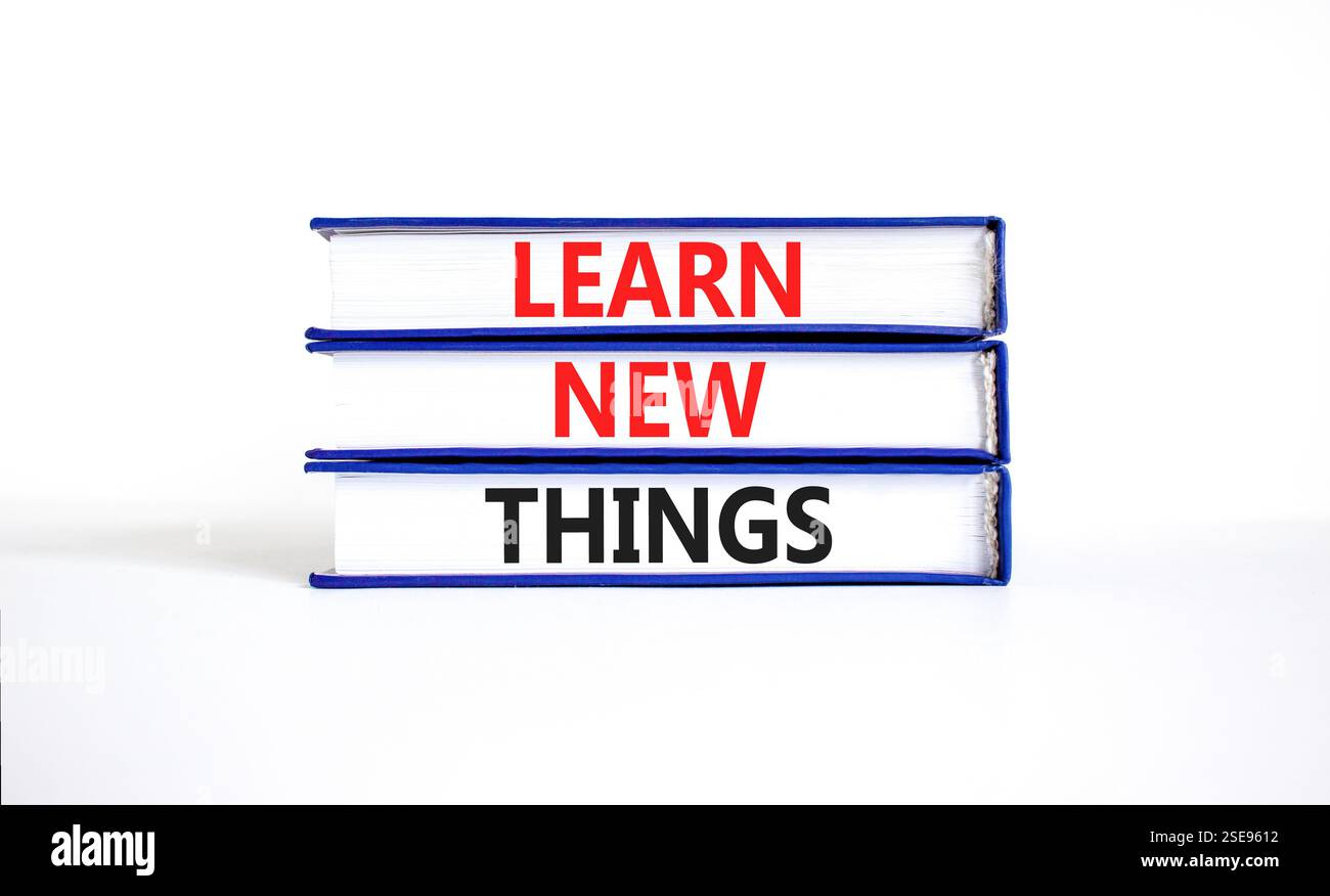 Learn new things symbol. Concept words Learn new things on beautiful ...