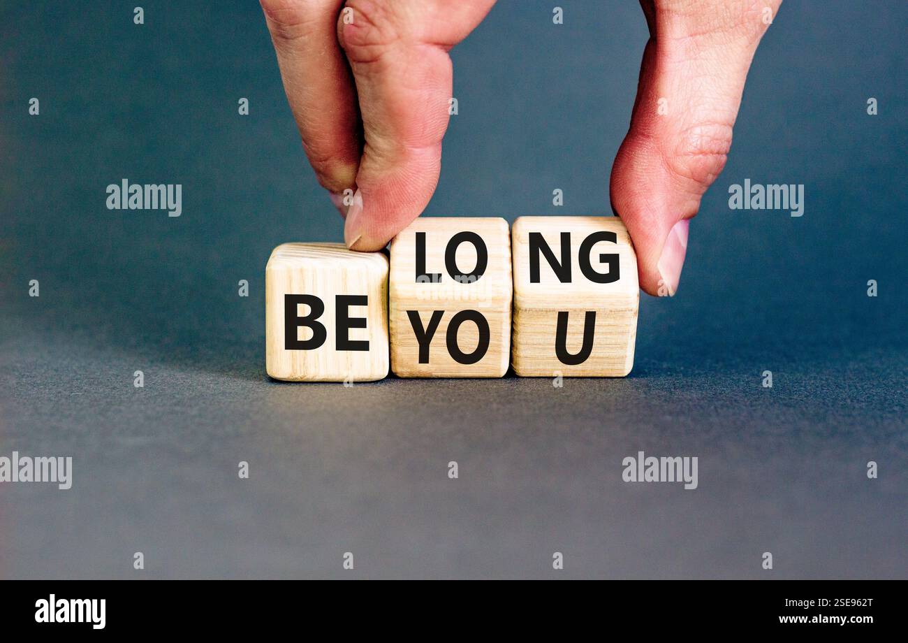 Belonging and belong symbol. Concept words Be you Belong on beautiful ...