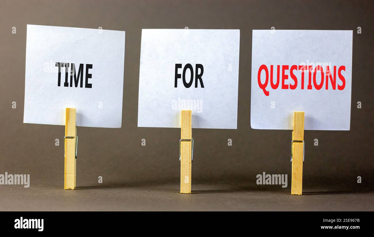 Time for questions symbol. Concept words Time for questions on ...