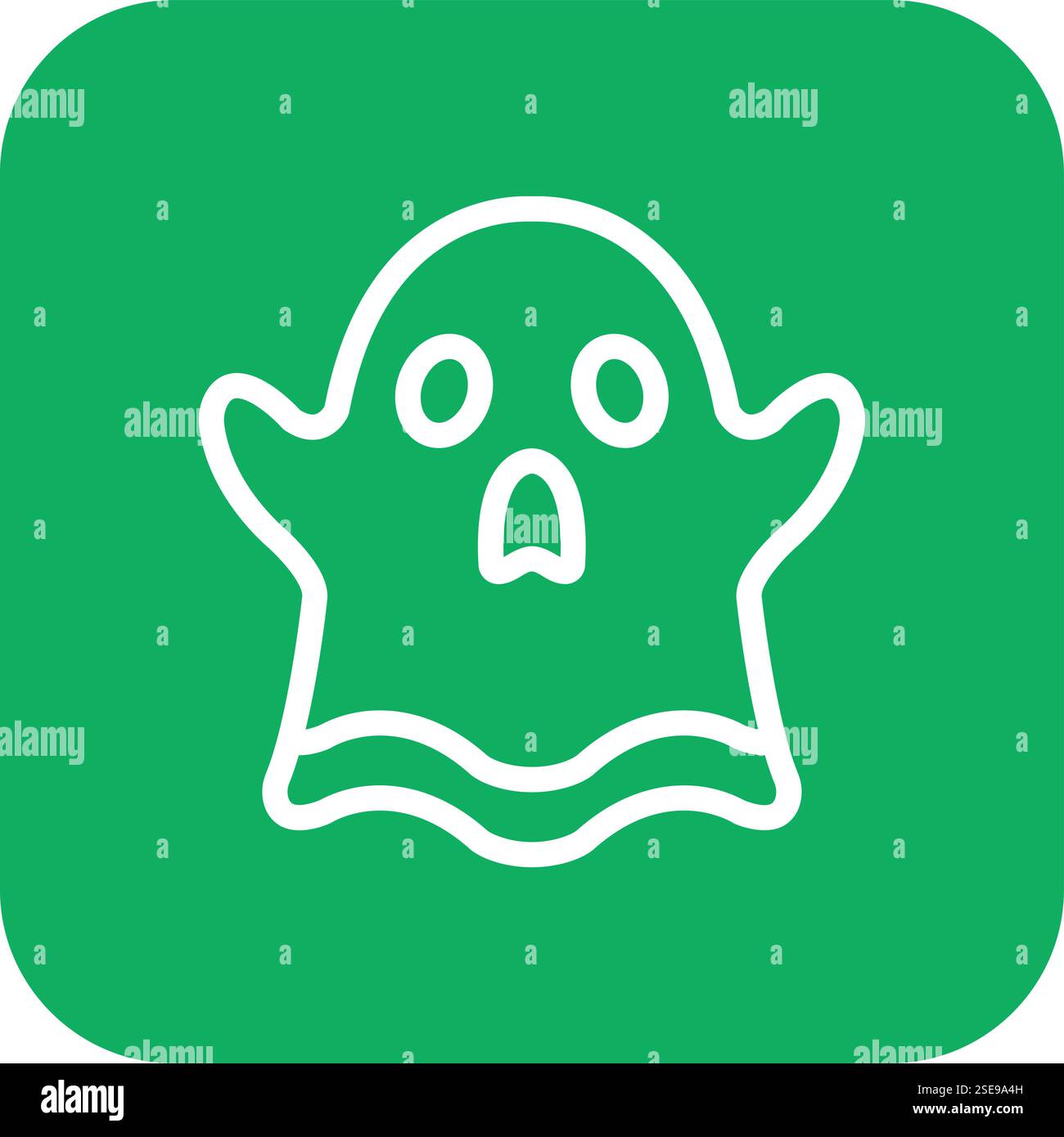 Ghost icon flat outline Stock Vector Images - Alamy