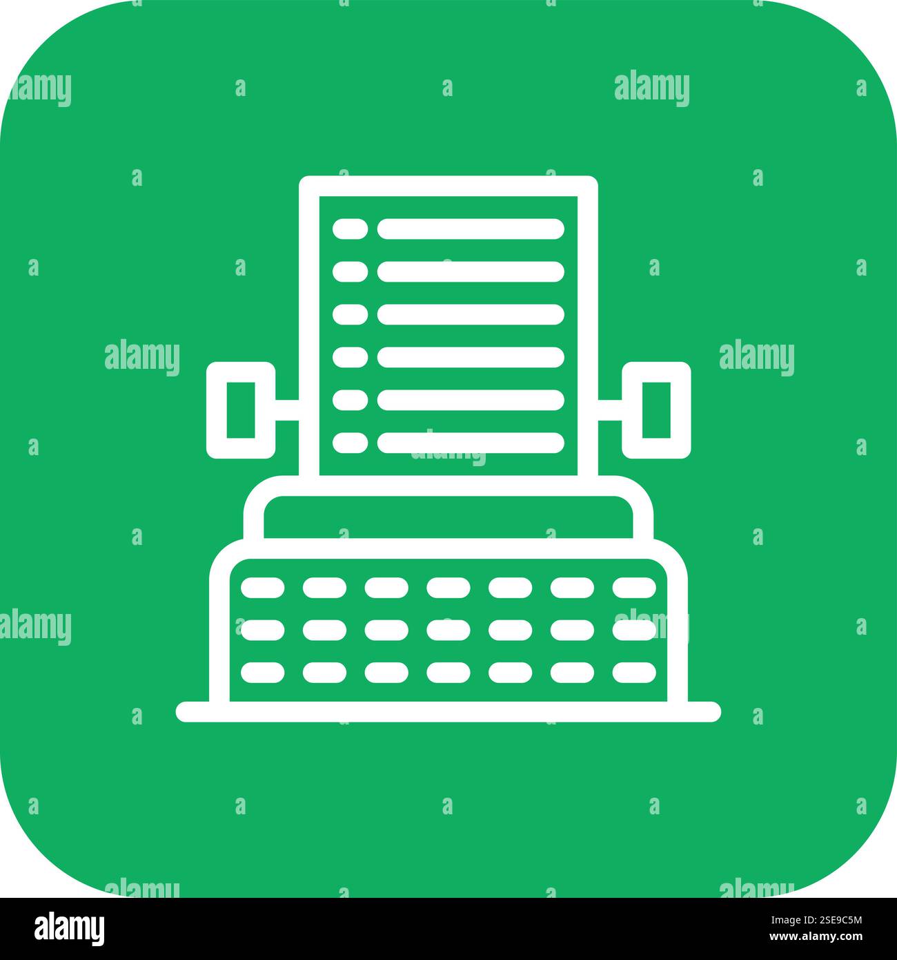 Typewriter Vector Icon Design Illustration Stock Vector Image & Art - Alamy