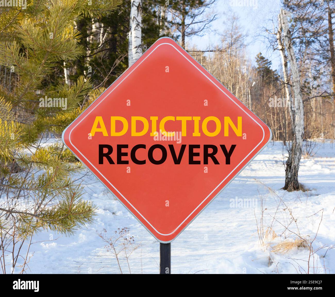 Addiction recovery symbol. Concept words Addiction recovery on ...