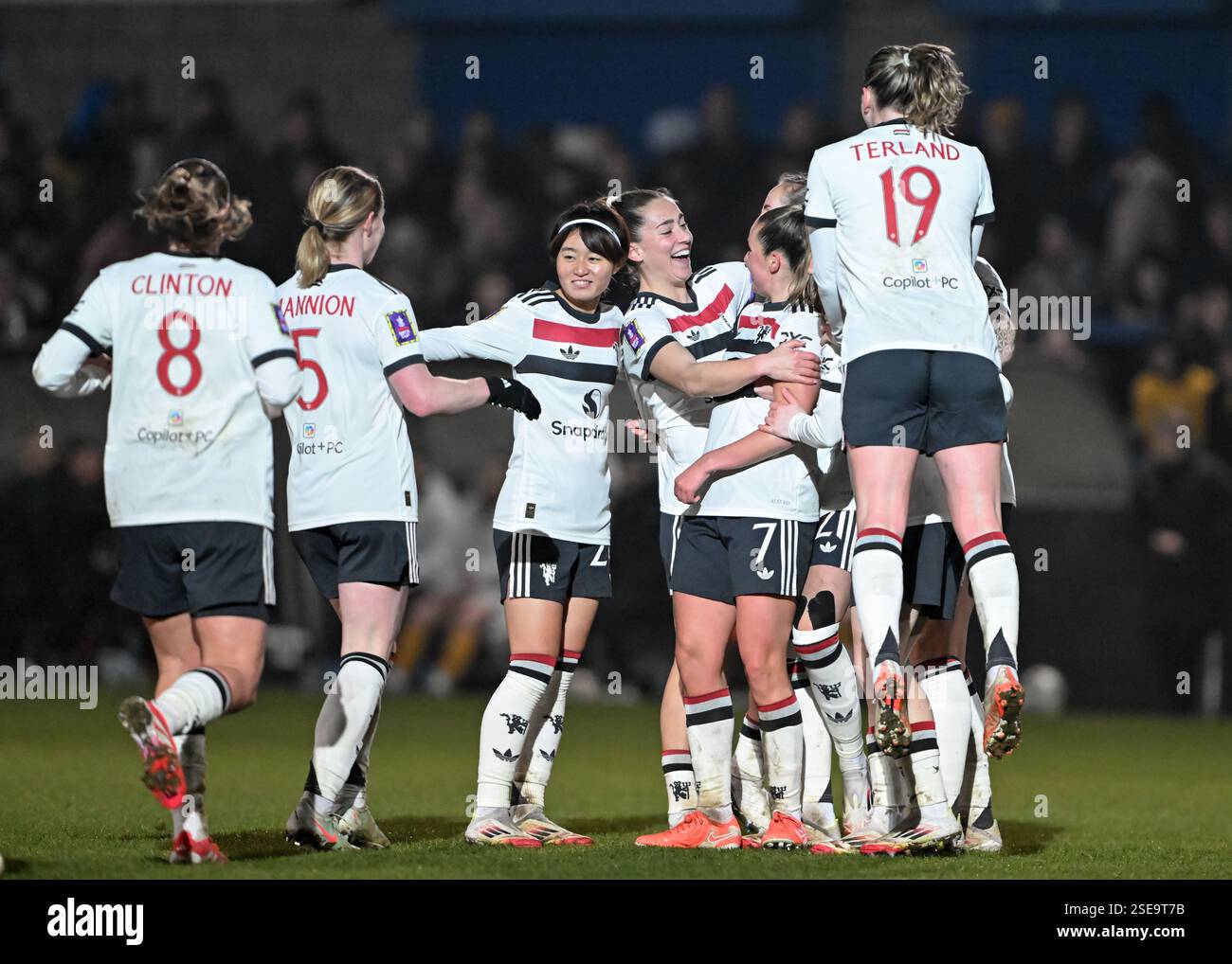 Manchester United's Ella Toone celebrates her sides fourth goal during ...