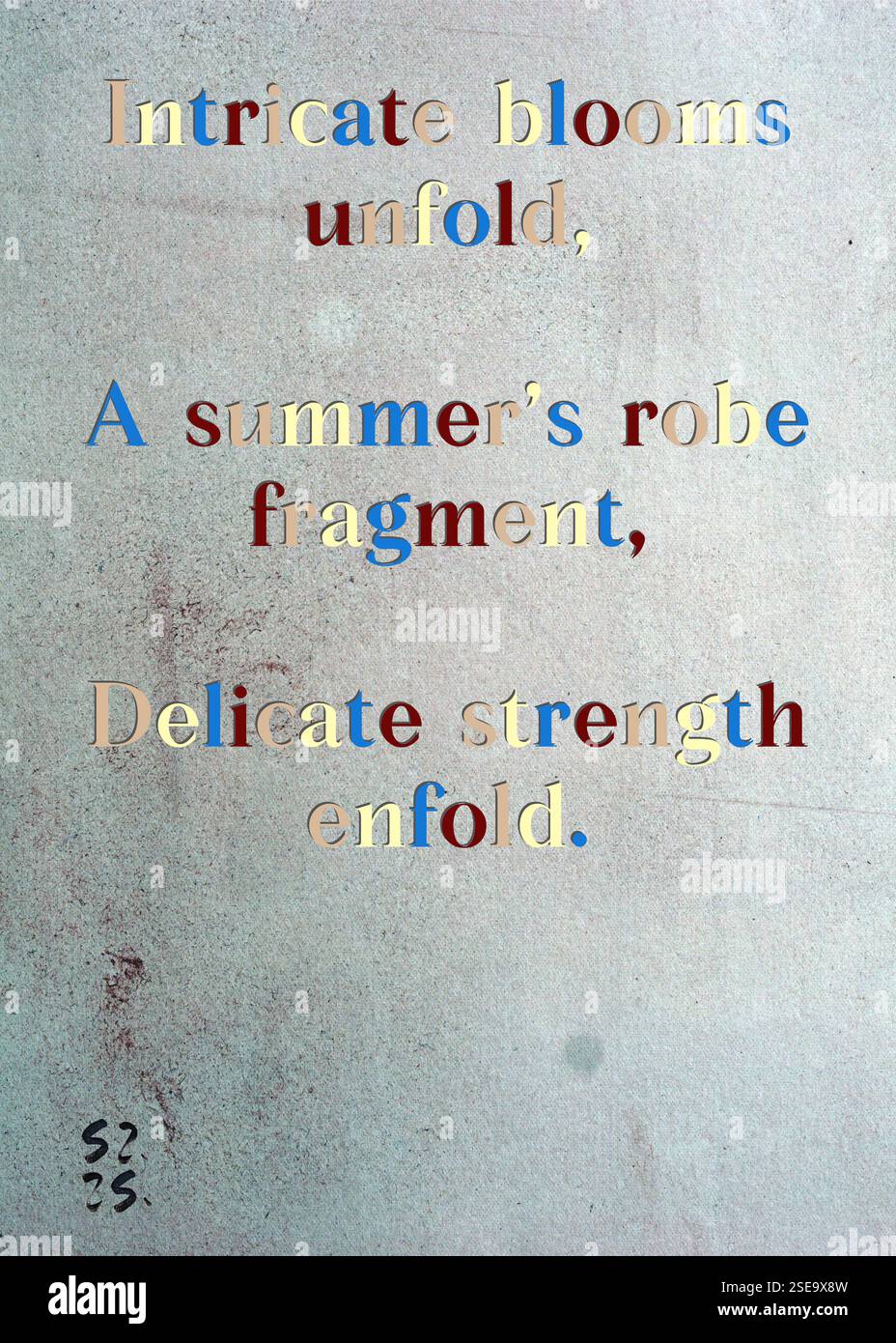 Intricate blooms unfold, A summer's robe fragment, Delicate strength ...