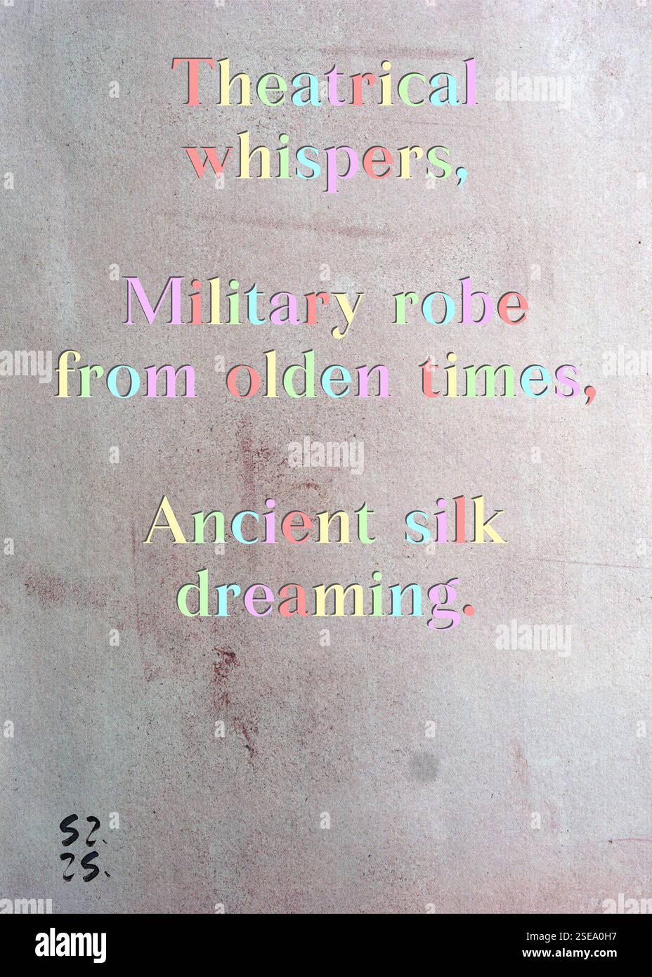 Theatrical whispers, Military robe from olden times, Ancient silk ...
