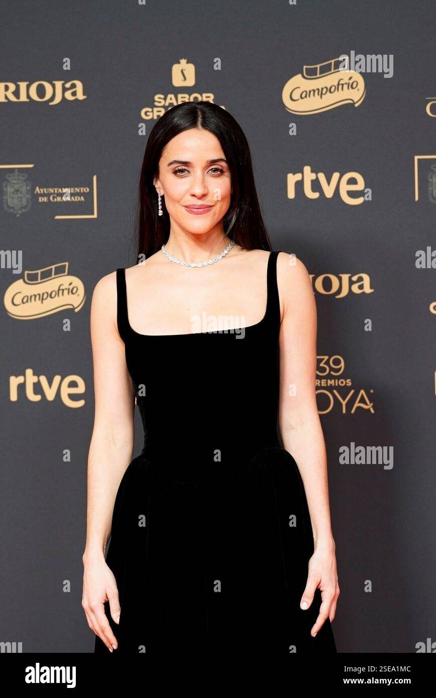 Actress Macarena Gomez poses on the red carpet of the 39th edition of ...