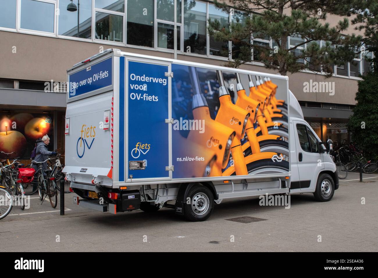 NS OV-Fiets Company Truck At Amsterdam The Netherlands 7-2-2025 Stock ...