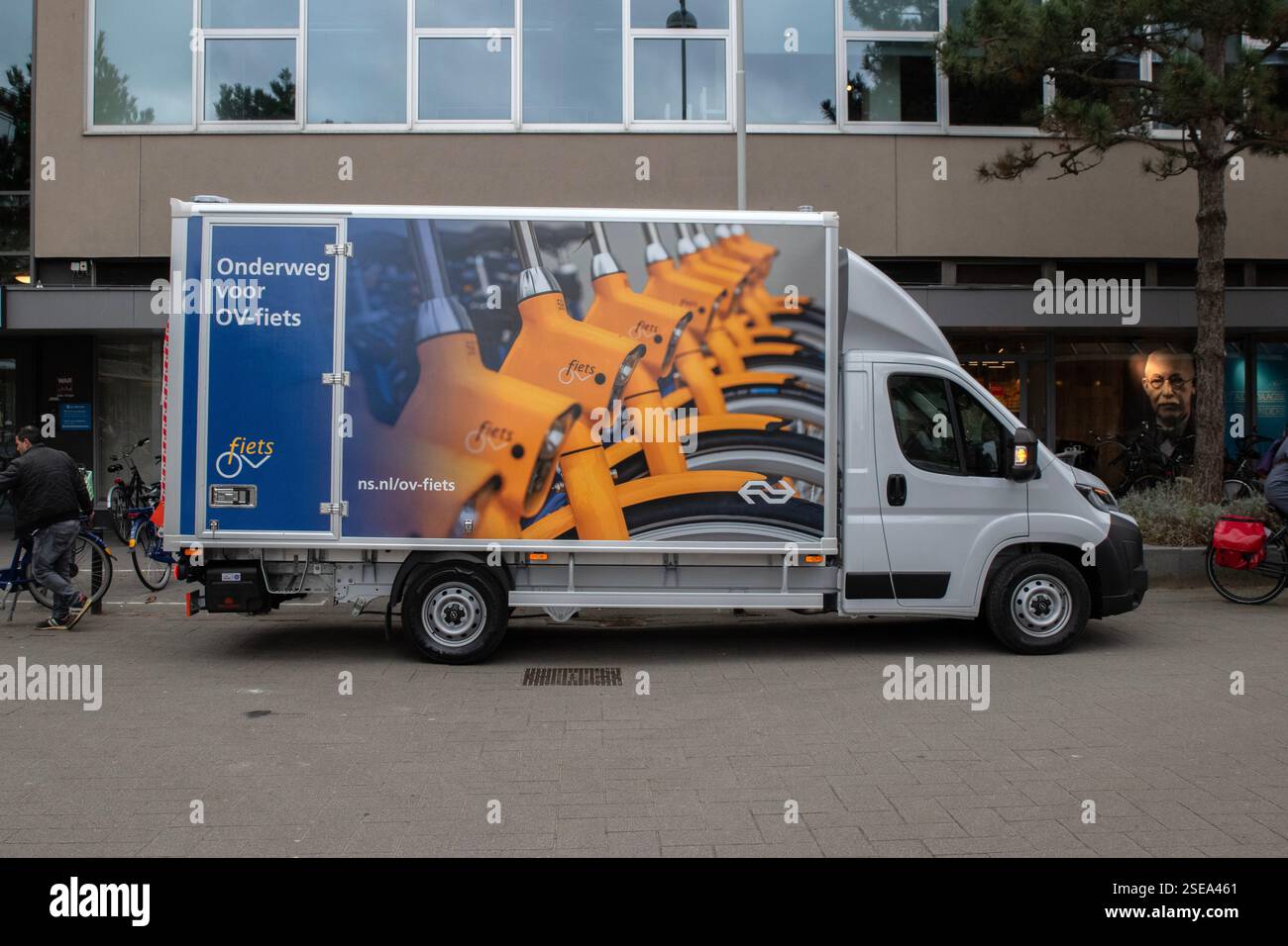 NS OV-Fiets Company Truck At Amsterdam The Netherlands 7-2-2025 Stock ...