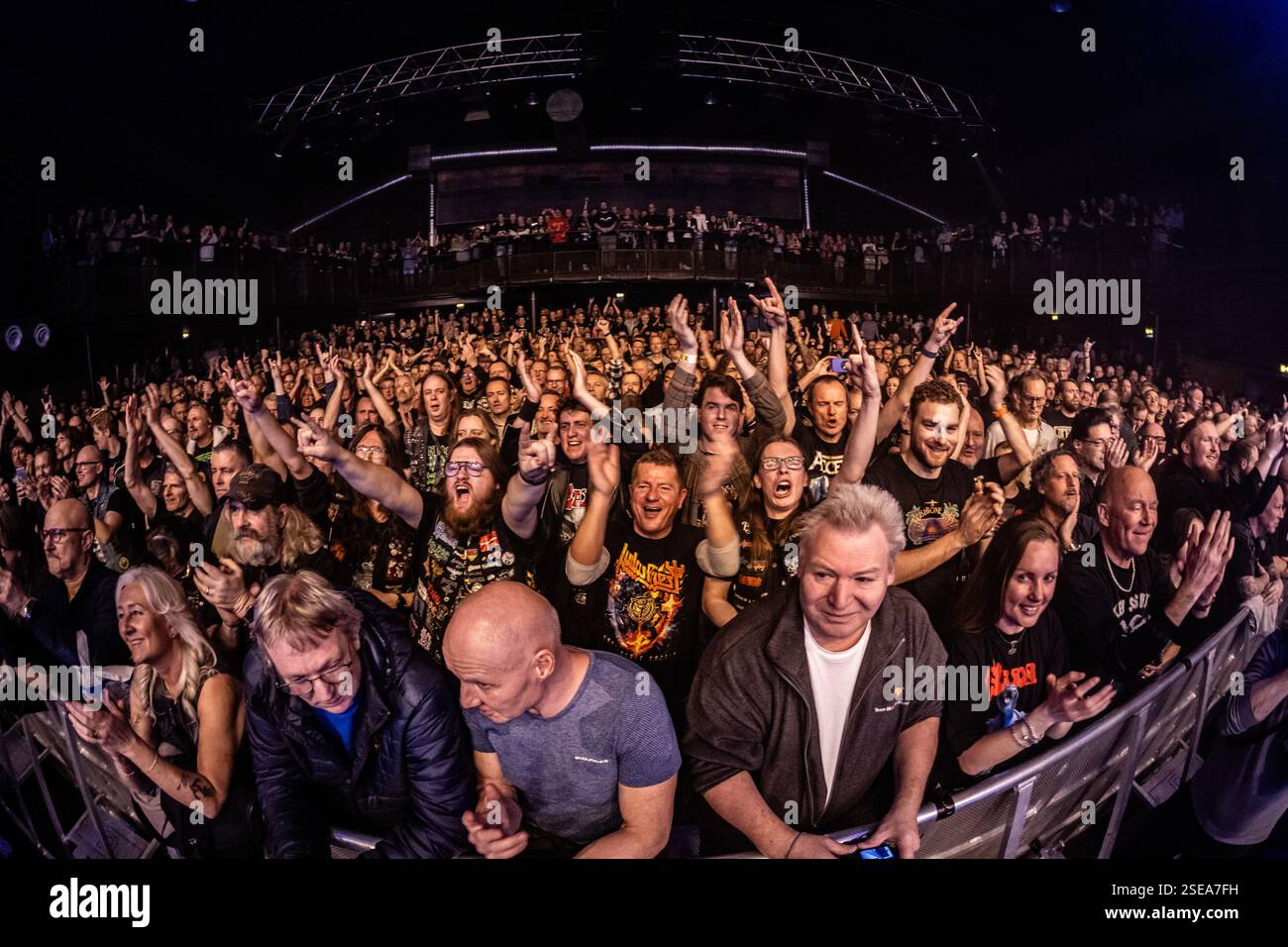 Copenhagen, Denmark. 06th, February 2025. Concert goers seen at a live ...