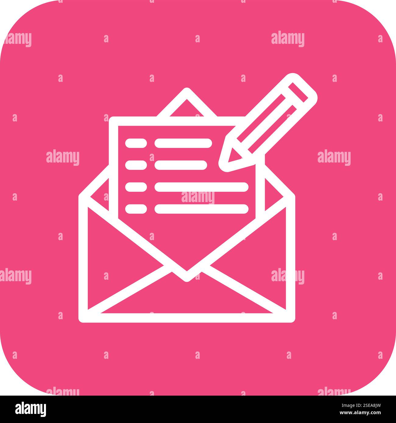 Write Mail Vector Icon Design Illustration Stock Vector Image & Art - Alamy