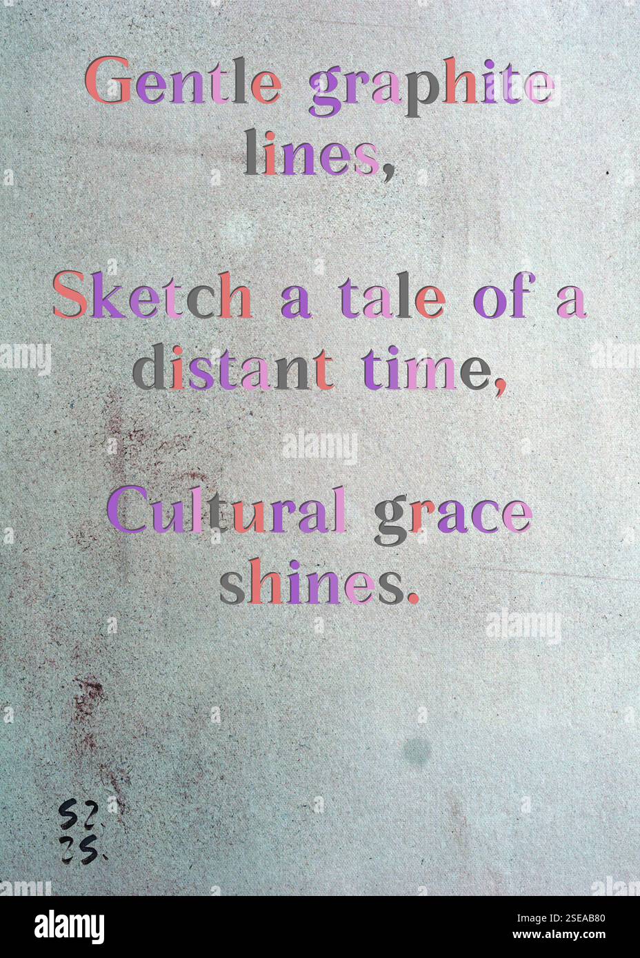 Gentle graphite lines, Sketch a tale of a distant time, Cultural grace ...