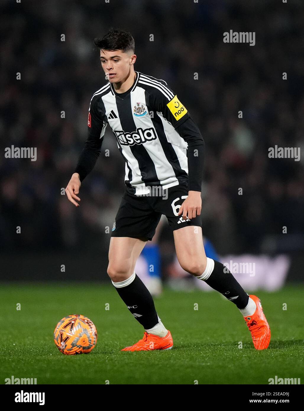 Newcastle United's Lewis Miley during the Emirates FA Cup fourth round ...