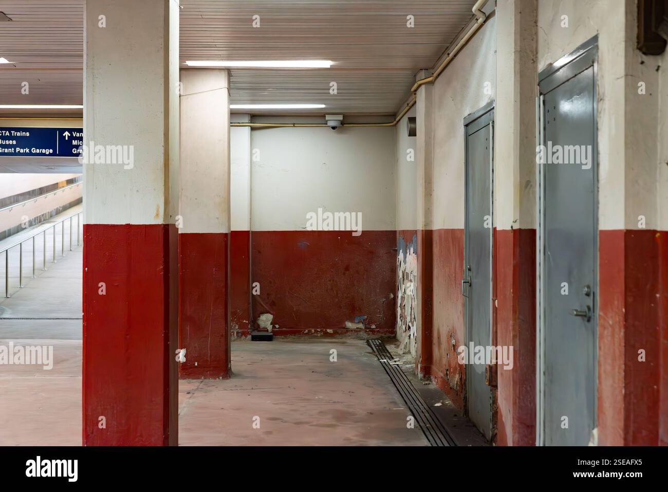 Corridor in underground parking lot Stock Photo - Alamy