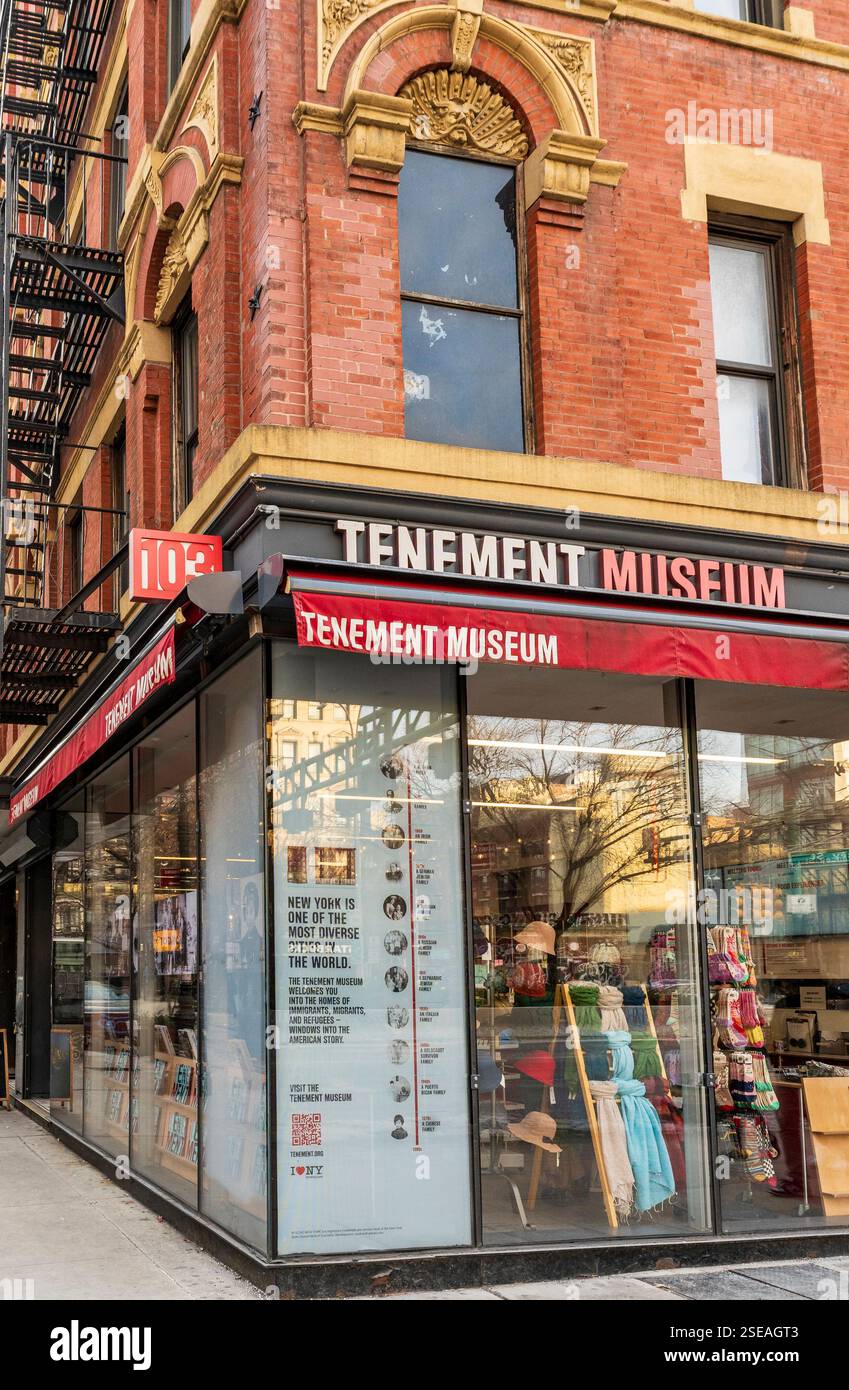 New York, NY - US - Jan 25, 2025 The red-brick Tenement Museum on ...