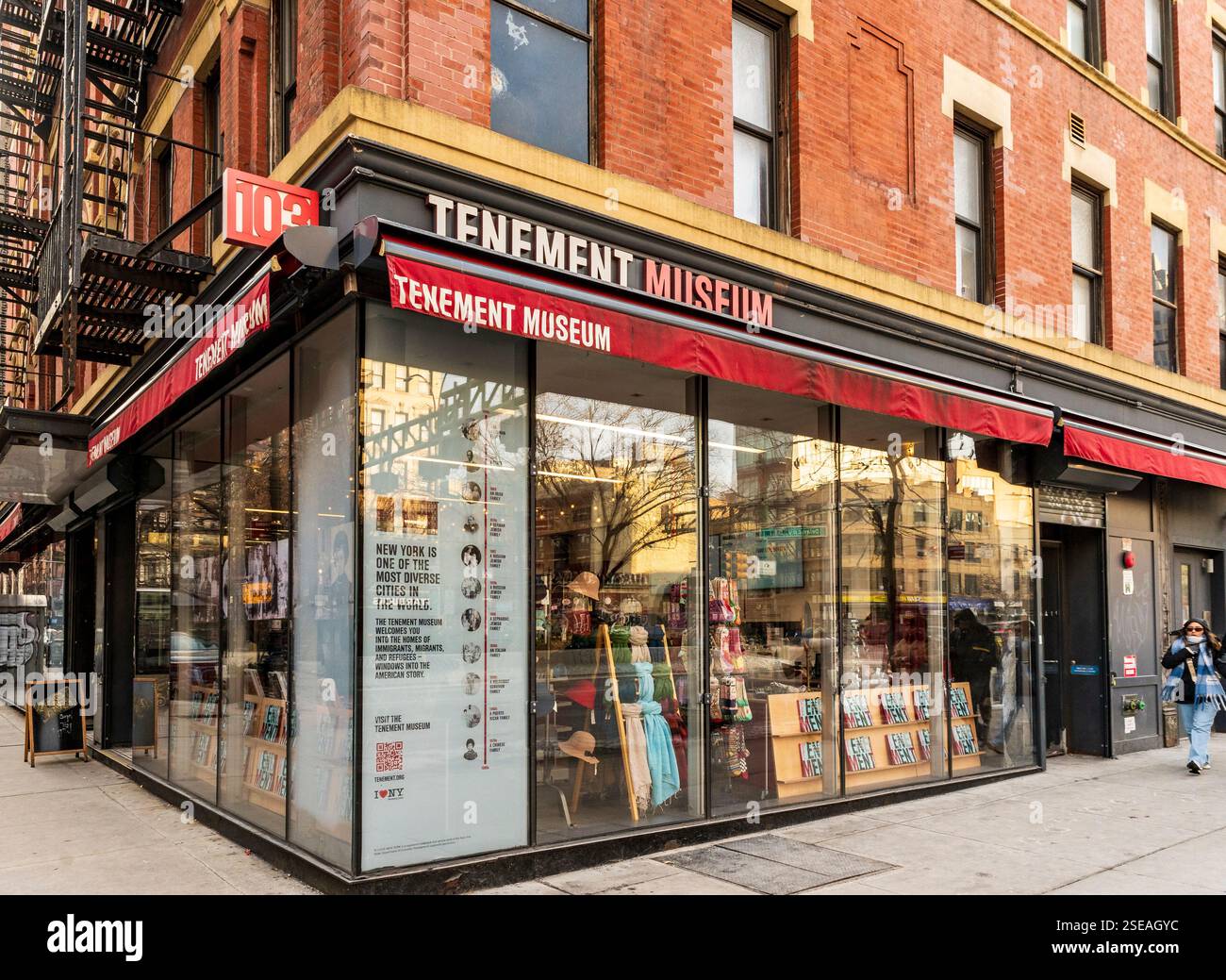 New York, NY - US - Jan 25, 2025 The red-brick Tenement Museum on ...